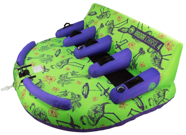 Radar The Chase Lounge - 4-Person Tube - Tropical/Lime/Purple